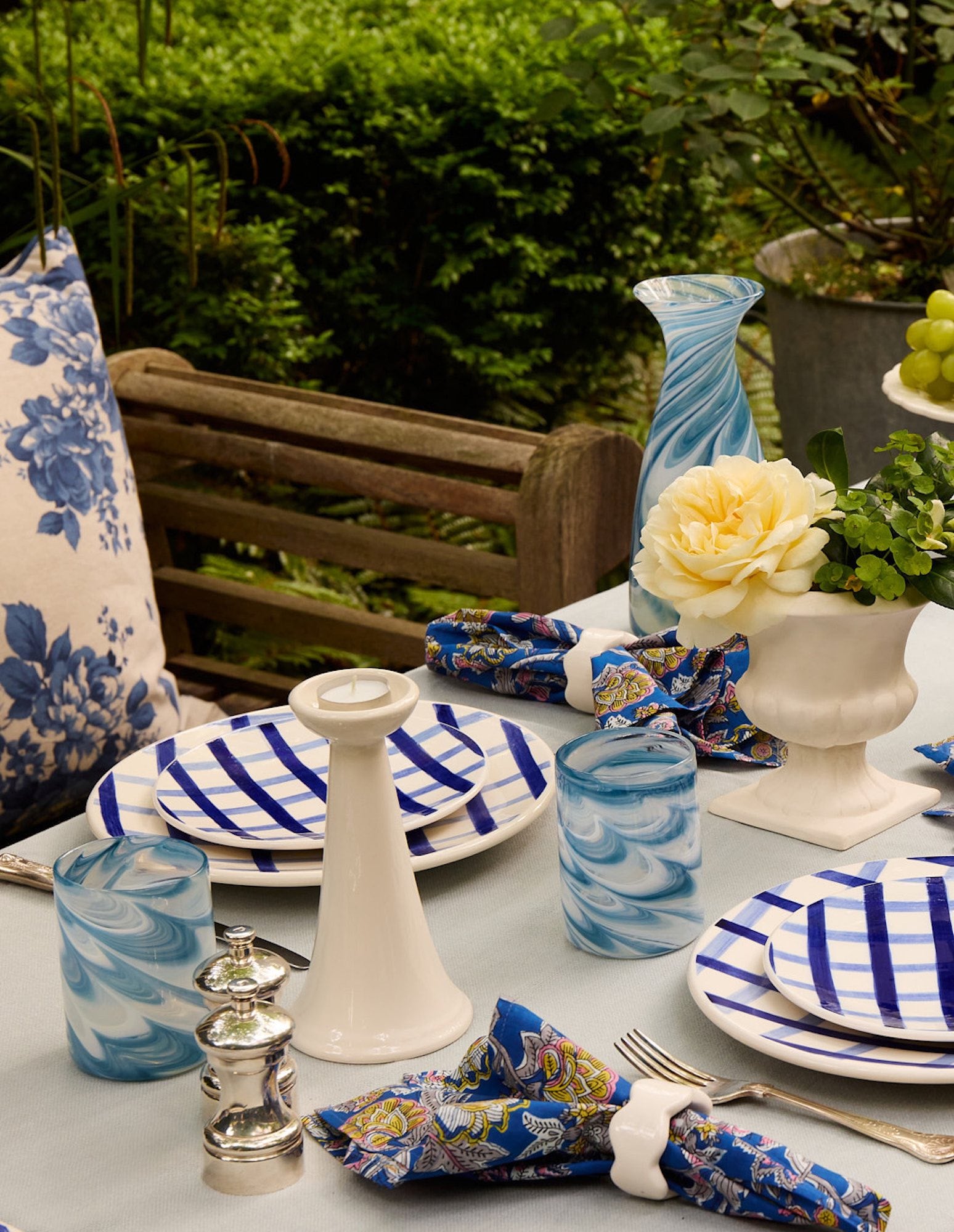 How to style hand-blown coloured glassware | Villa Bologna Pottery