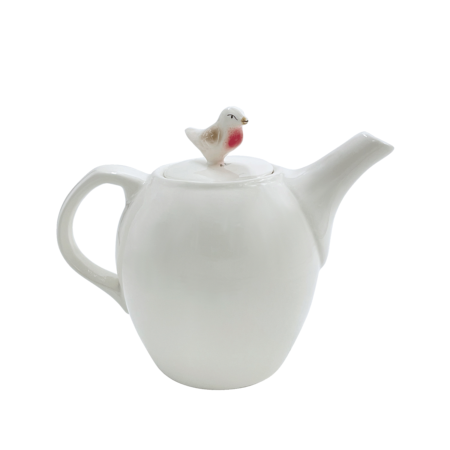 Cream Robin Teapot | Villa Bologna Pottery